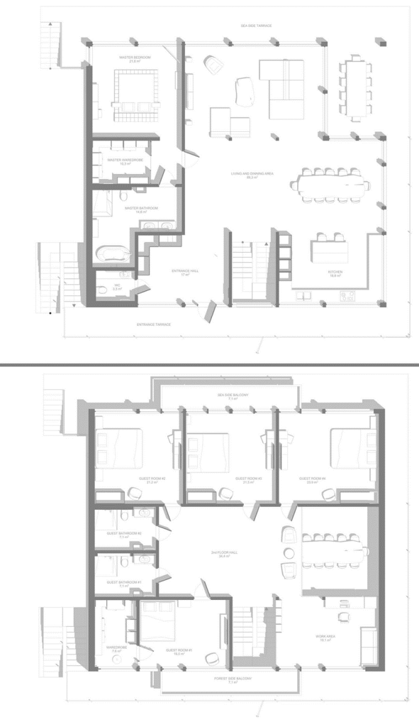 Wooden Framed Triplex House Design - Dream Home Designing
